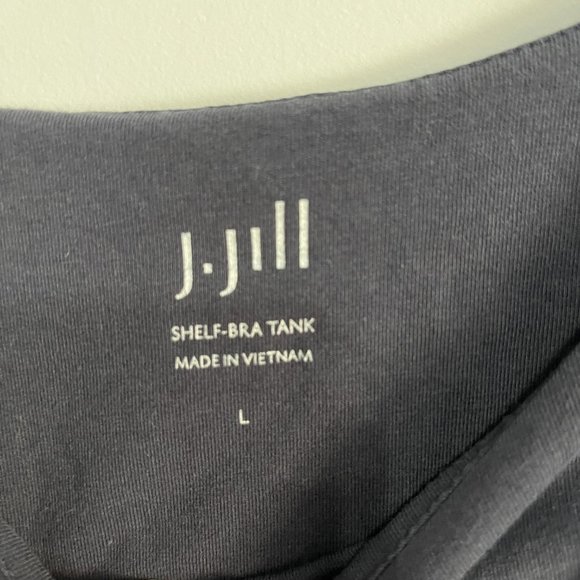 J. Jill | Tops | Jjill L Navy Shelfbra Layer Tank Euc | Poshmark